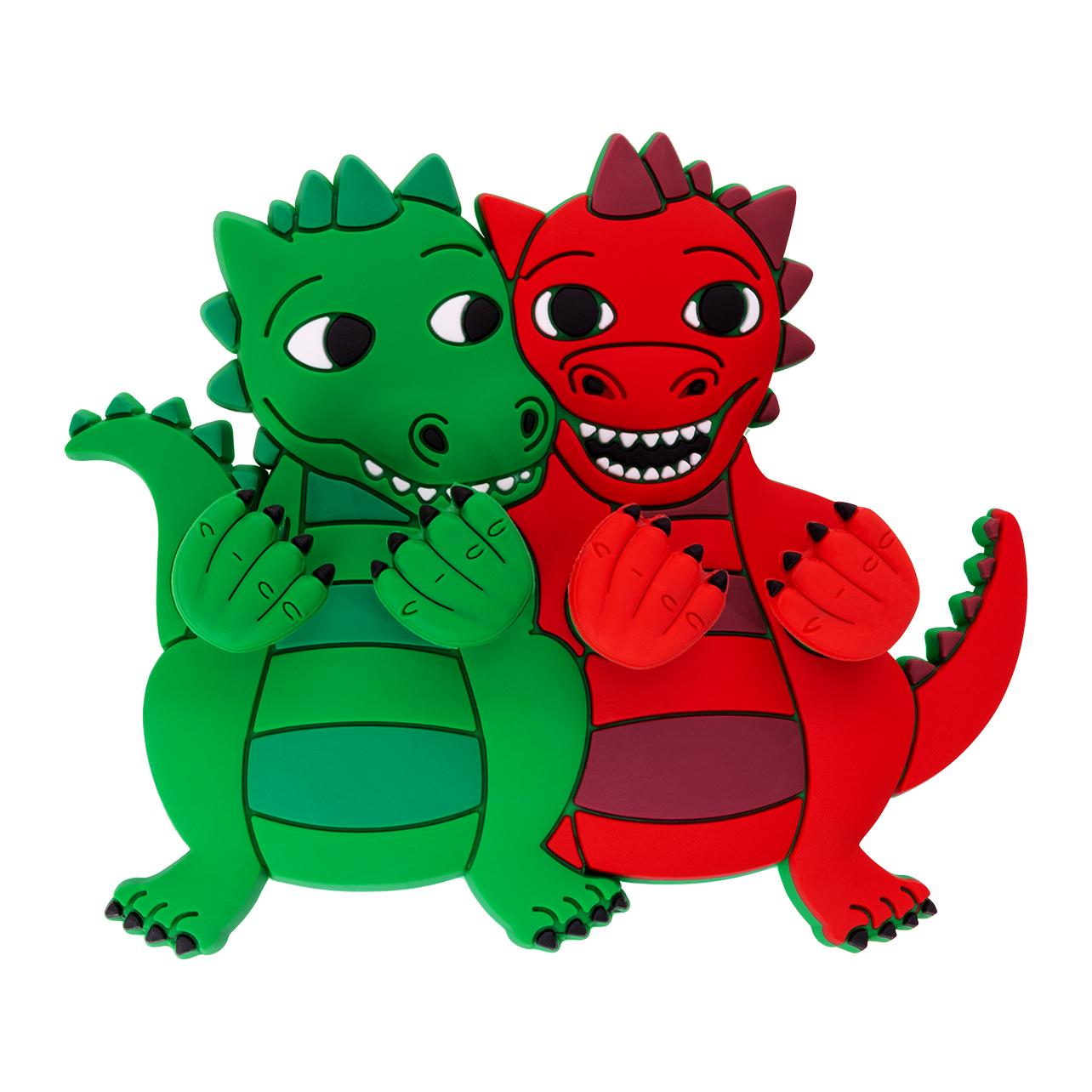 PYLONES – ANI – TOOTHI DOUBLE – Dobbel tannbørsteholder – Dragon – Sponland