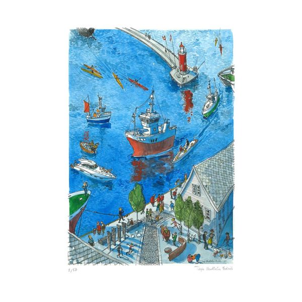 Terje Bratholm Eidsvik – – reproduksjon – 31×61 – inkludert ramme ...